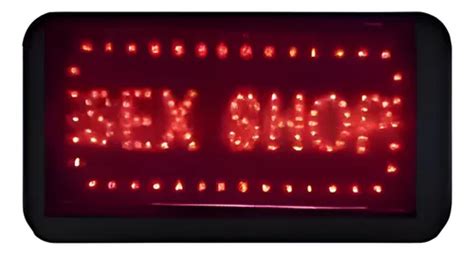 Aviso Led Sex Shop 48cm X 25cm Letrero Local Adultos Unisex Cuotas Sin Interés