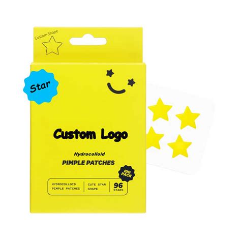 Custom Hydrocolloid Star Shaped Pimple Patches Cruelty Free Skincare