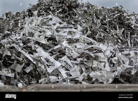 scrap metal heap discarded material sorted and prepared for recycling