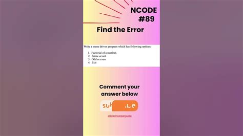 Ncode 89 Find The Output Comment Your Answer Below Coding Ncodeseries Ncode Coding