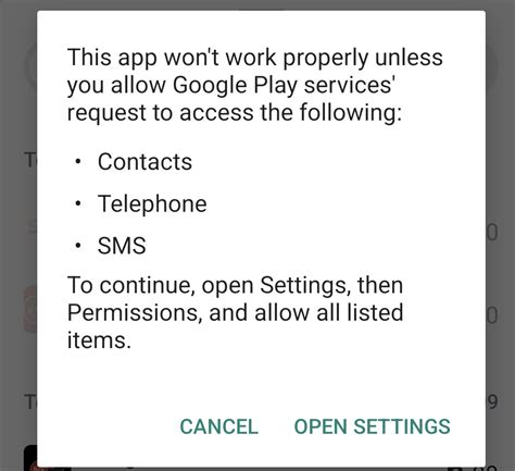 Monzo App Bug Repeated Popup Re Play Services Permissions · Issue