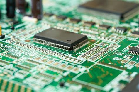 Premium Photo Closeup Of Computer Electronic Circuit