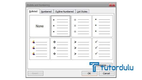 Cara Menggunakan Fitur Bullets And Numbering Microsoft Word