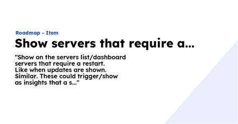 Show Servers That Require A Restart On Dashboard And Insights Ploi