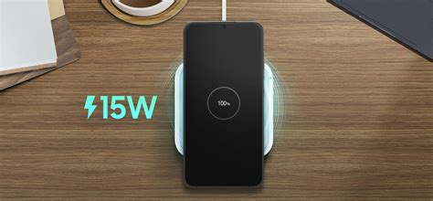 Official Samsung Fast Charging Dark Grey 15W Wireless Charger Pad