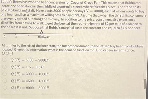 Bubba S Beers Has Won The Beer Concession For Coconut Chegg Com