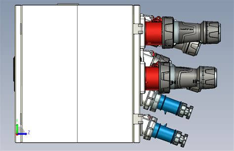 带工业插头的控制柜 Step 模型图纸下载 懒石网