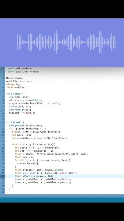 Audio Waveform With Processing Coding Fun Visualizer Youtube