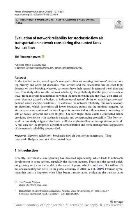 Evaluation Of Network Reliability For Stochastic Flow Air
