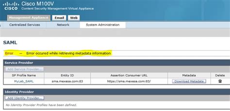 Troubleshoot The Error Error Occurred While Retrieving Metadata Information For Saml In The