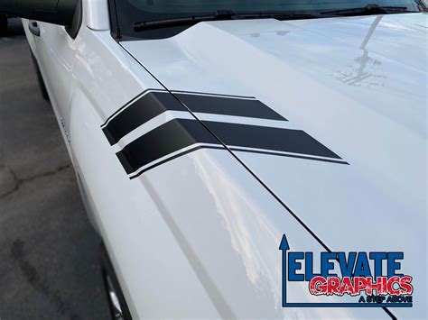 Chevy Silverado Side Hash Mark Hood Stripes Auto Vinyl Graphics 3m
