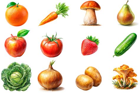 Овощи фрукты и ягоды Картинка для детей ЗАДАНИЕ Обведи овощи зелёным карандашом грибы