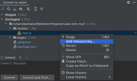 提交并推送更改到 Git 存储库 WebStorm 中文网