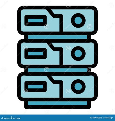 Server Rack Icon Vector Flat Stock Vector Illustration Of Application Code 289195076