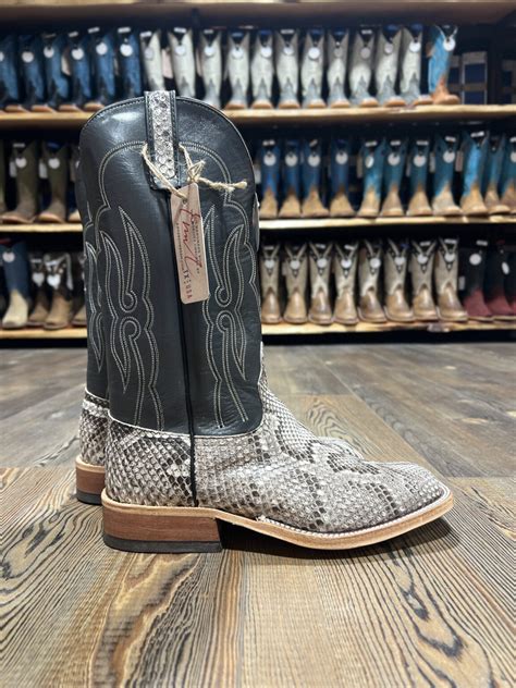 Anderson Bean Burmese Python Boot Saddle Rags