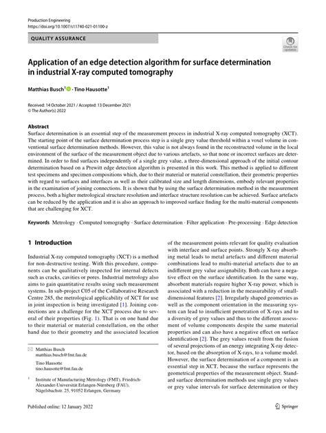 Pdf Application Of An Edge Detection Algorithm For Surface
