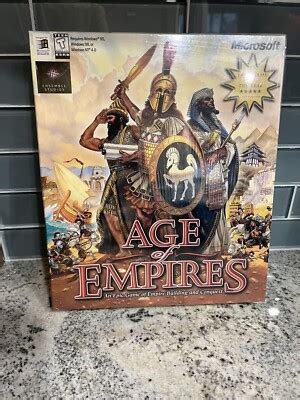 Age Of Empires 1998 Big Box Windows 95 98 Nt40 Vintage Pc Game 10