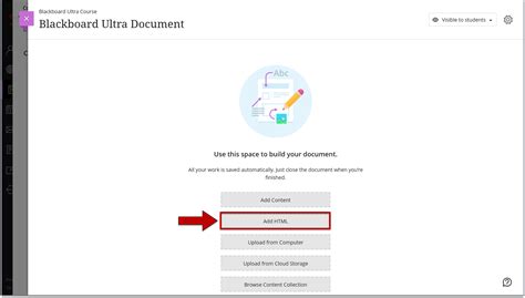 embedding content with html blackboard ultra seneca polytechnic