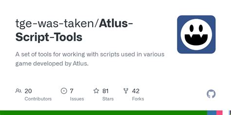 GitHub Tge Was Taken Atlus Script Tools A Set Of Tools For Working With Scripts Used In