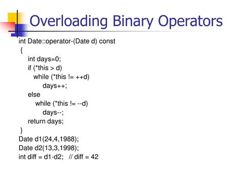 Ppt Overloading Operators Powerpoint Presentation Free Download Id