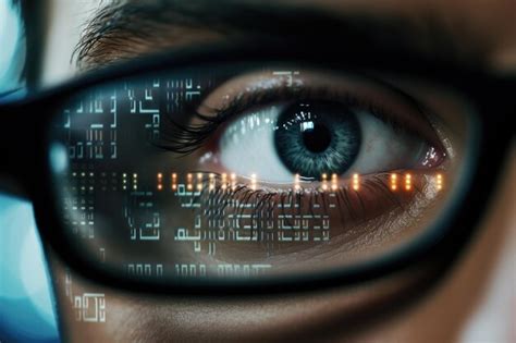 Premium Photo The Programmer S Eyes Close Up And Computer Codes Are