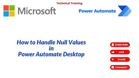 how to handle null values in power automate desktop youtube