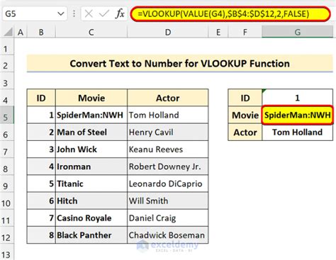 How To Convert Number To Text For Vlookup In Excel 2 Ways