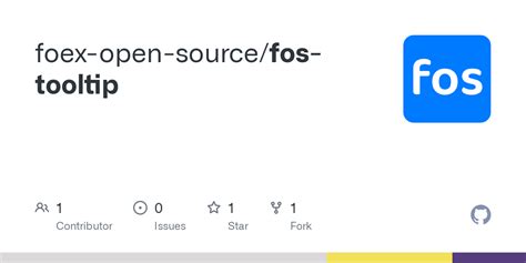 GitHub Foex Open Source Fos Tooltip