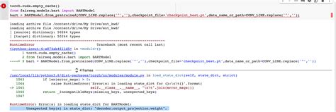 getting error when trying to load a bart finetuned model from torch 1 6