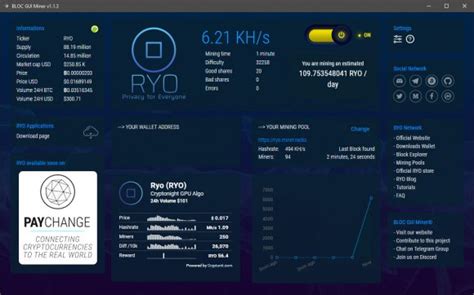 Bloc Gui Miner Mining Cryptonightcryptonoterandomx On Cpu And Gpu