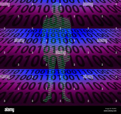 Binary Code And Person Stock Photo Alamy
