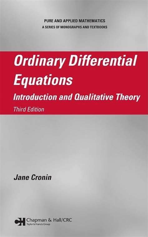 chapman and hall crc pure and applied math ordinary differential