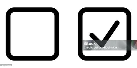 Checkbox With Checked And Unchecked Mark Blank And Checked Checkbox