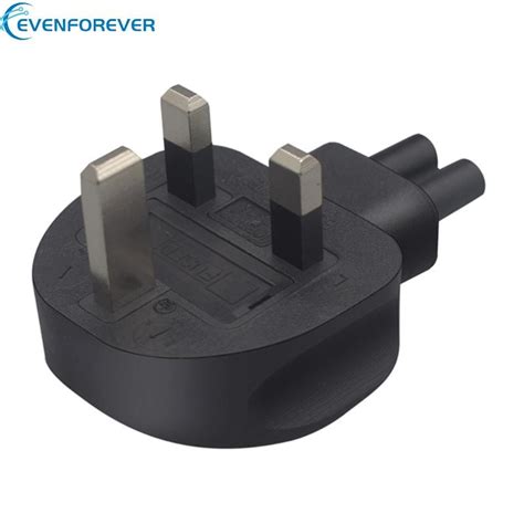 Ev Uk ปลั๊ก Iec320 C5 อะแดปเตอร์แปลงไฟ Pvc 3pin ชายหญิง C5 Cloverleaf ซ็อกเก็ตอะแดปเตอร์แปลง