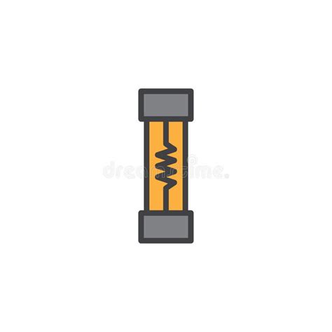 Electrical Fuse Line Icon Stock Vector Illustration Of Pictogram 109639131