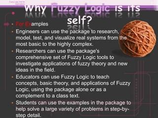Fuzzy Logic And Its Applications PPTX Programming Languages Computing