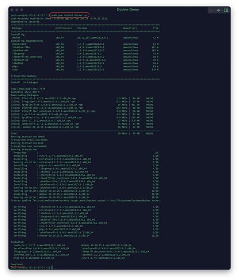 Deploy Docker On AWS Linux Subproject