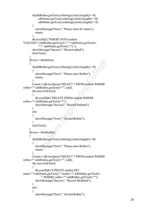 Cs6611 Mobile Application Development Lab Manual 2018 19 Pdf