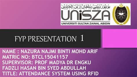 Smart Attendance System Using Rfid Pptx