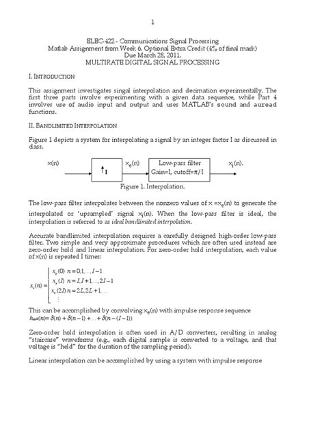 Assign W6 Pdf Sampling Signal Processing Interpolation