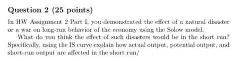 solved question 2 25 points in hw assignment 2 part i you