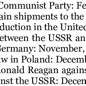 The Main Political Events Of 1981 1982 Period In The World That Are