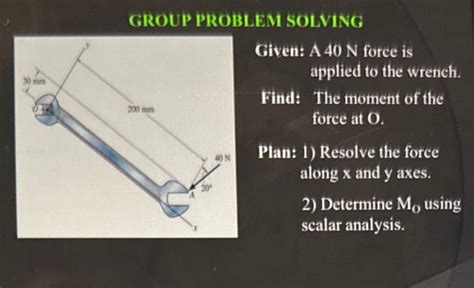 solved group problem solving 200 mm 20 40 n given a 40 n