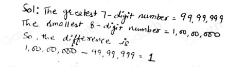 Solved What Is The Difference Between The Smallest 8 Digit Number And