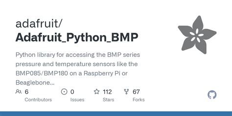 GitHub Adafruit Adafruit Python BMP Python Library For Accessing The BMP Series Pressure And