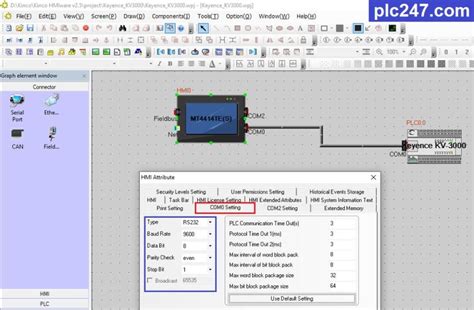 Keyence Kv3000 And Kinco Hmi Rs232 Connection Tutorial