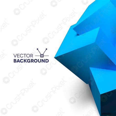 Abstract Background With Overlapping Blue Cubes Stock Vector 1615361 Crushpixel