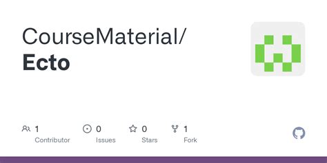github coursematerial ecto