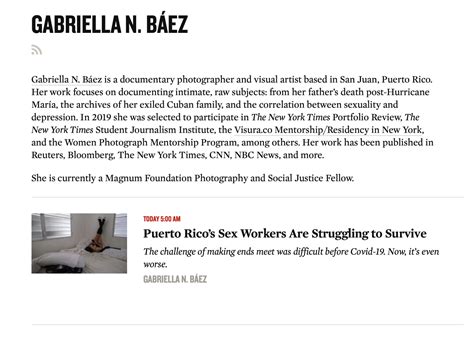 Puerto Rico S Sex Workers The Nation X Magnum Foundation By Gabriella N Baez