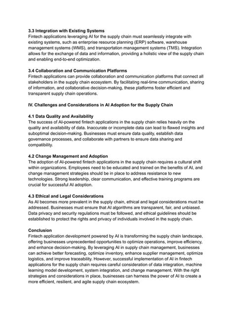Fintech Application Development Revolutionizing Supply Chain With Ai